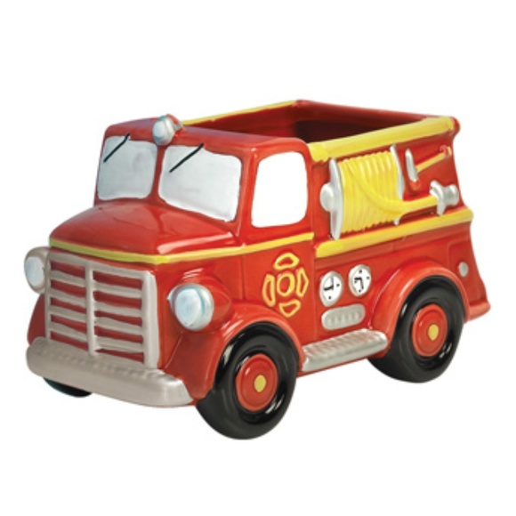 Accessories | Fire Truck Ceramic Planter | Poshmark